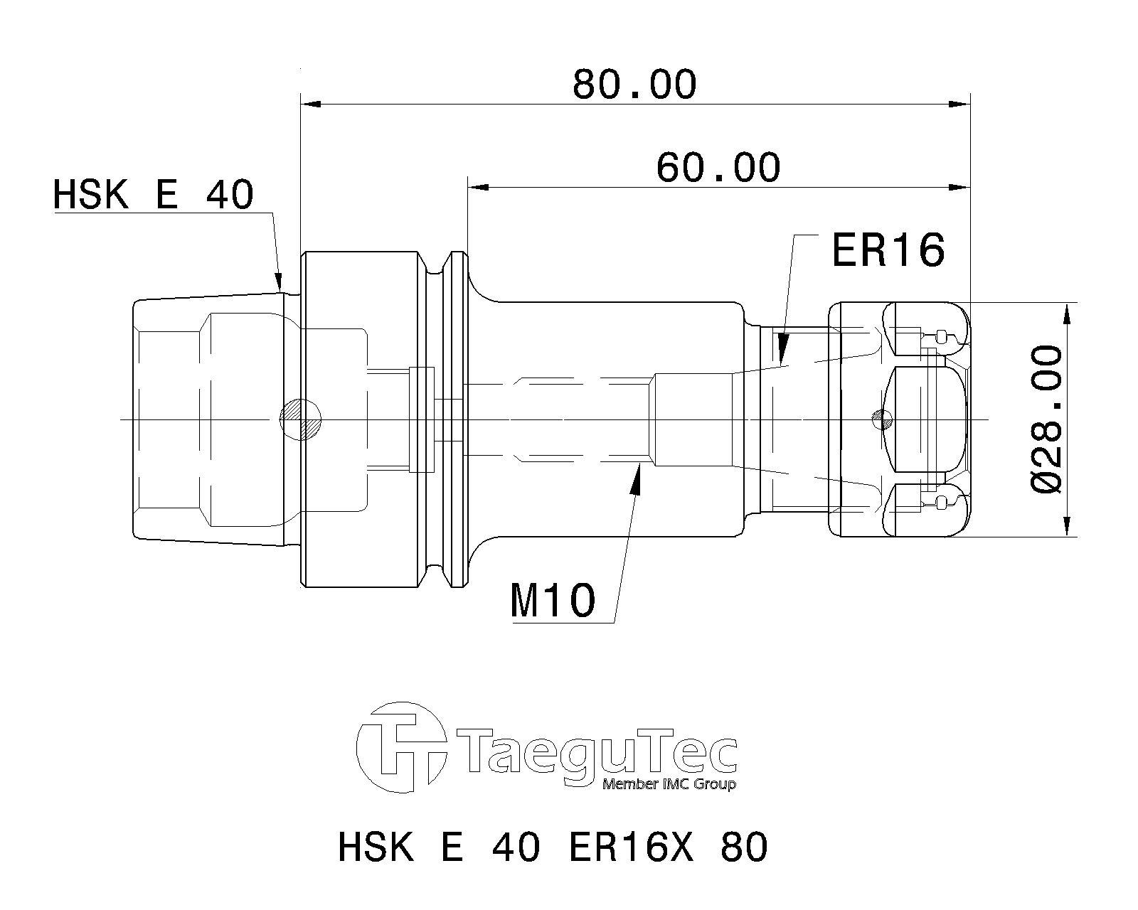 HSK E 40 ER16X 80 | ТехноАльянс